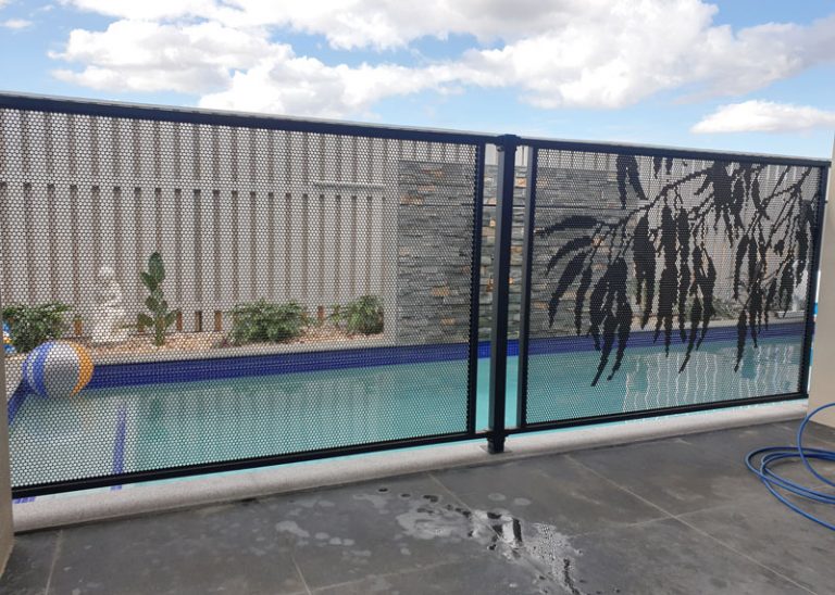 Pool Perf decorative pool fencing perforated mesh